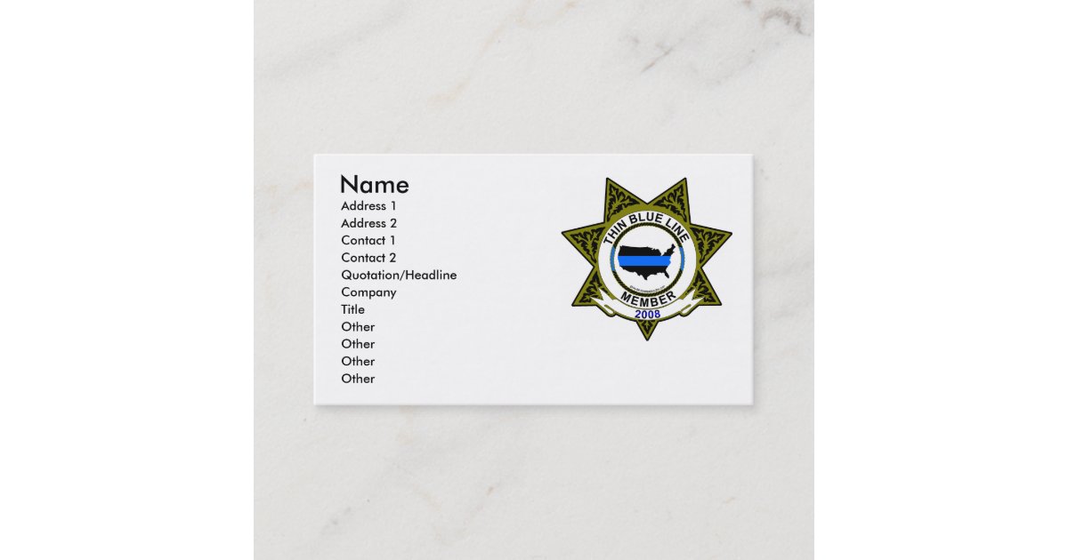 thin blue line Card | Zazzle