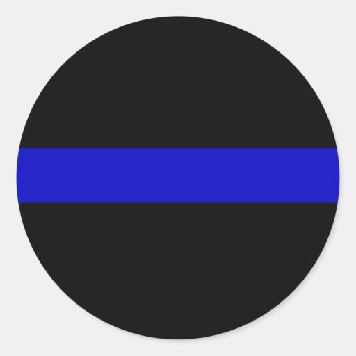 Thin Blue Line Classic Round Sticker | Zazzle