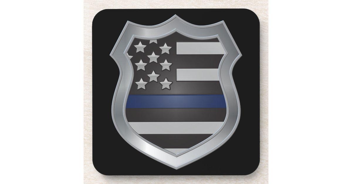 Thin Blue Line Coasters | Zazzle