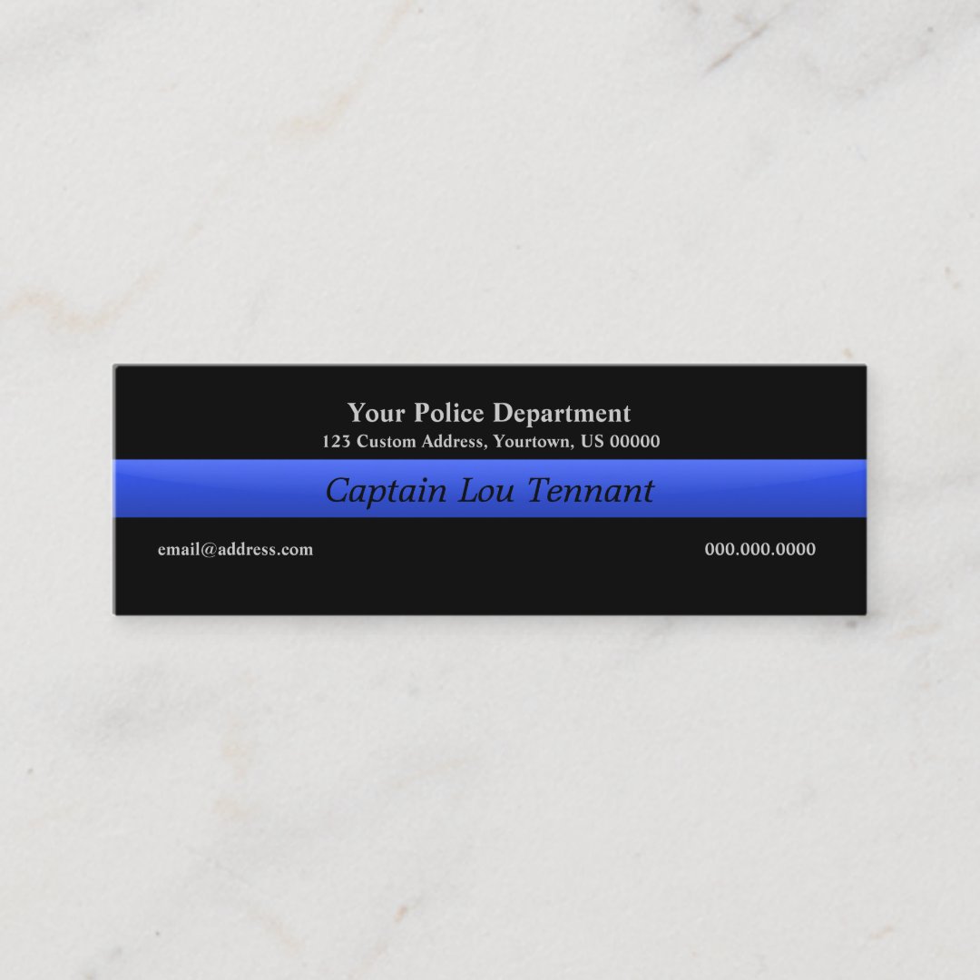 Thin Blue Line Custom Business Cards | Zazzle