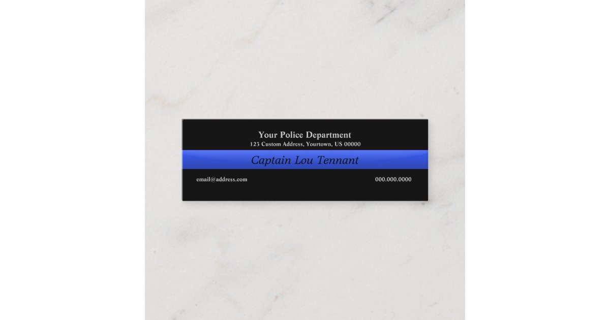 Thin Blue Line Custom Business Cards | Zazzle