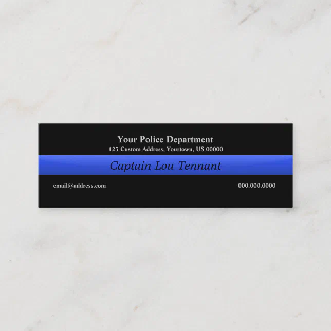 Thin Blue Line Custom Business Cards | Zazzle