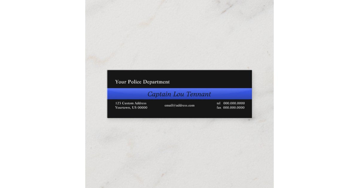Thin Blue Line Custom Business Cards | Zazzle.com