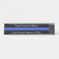Thin Blue Line Custom Desk Name Plate | Zazzle