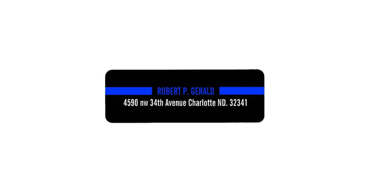 Thin Blue Line Custom Label | Zazzle