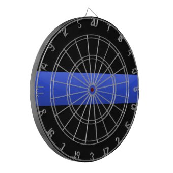 Thin Blue Line Dartboard With Darts | Zazzle