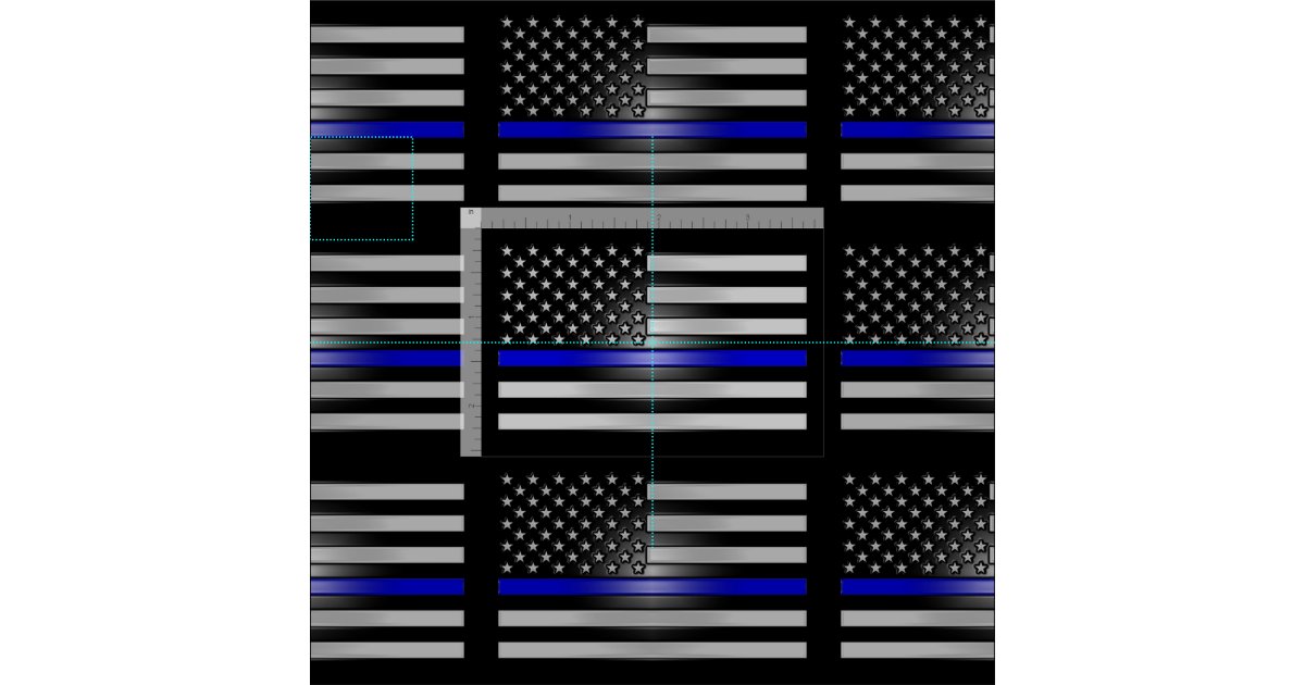 Thin blue line fabric | Zazzle
