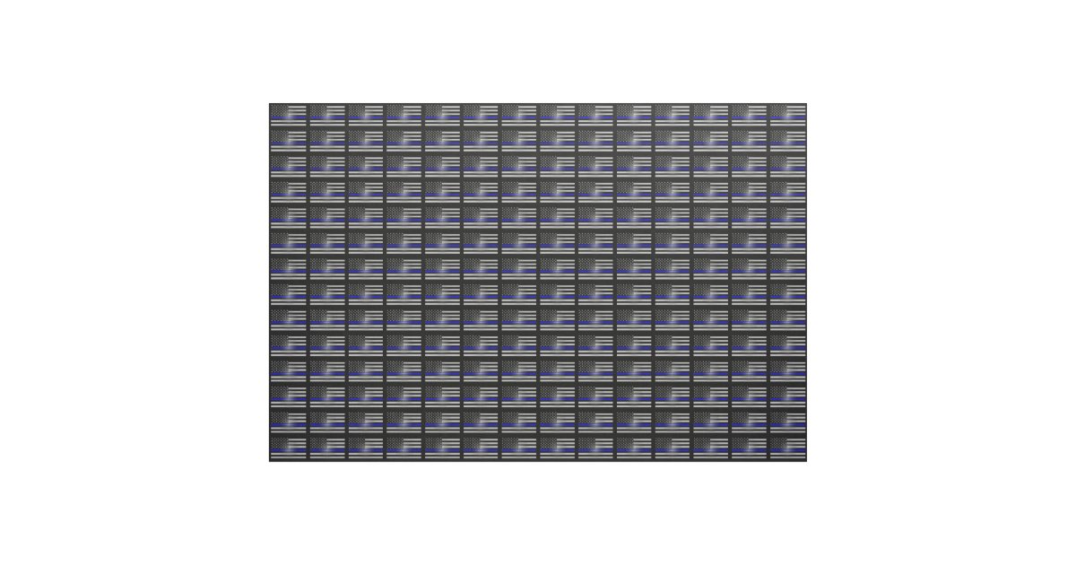 Thin blue line fabric | Zazzle