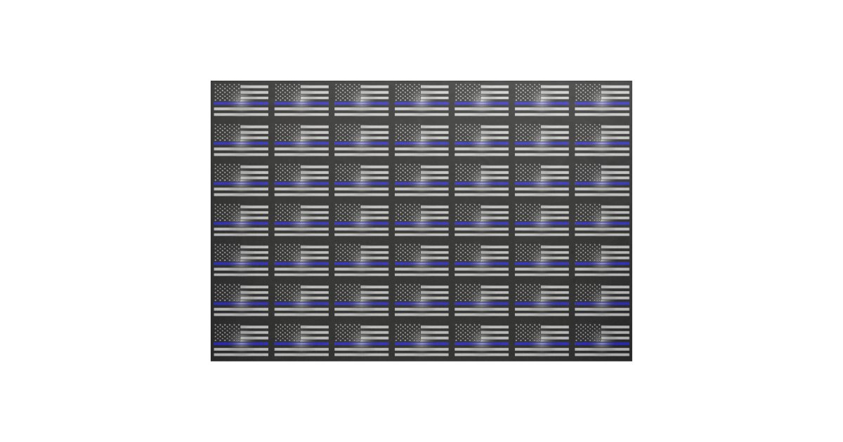 Thin blue line fabric | Zazzle