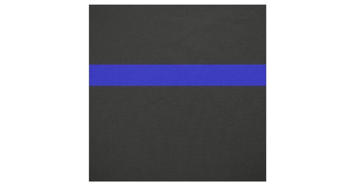 Thin Blue Line Fabric | Zazzle