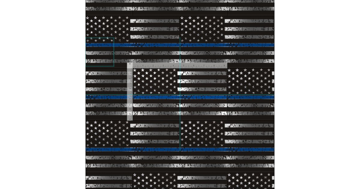 Thin Blue Line Fabric | Zazzle