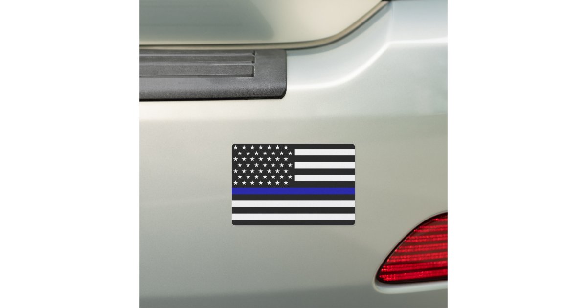 Thin Blue Line Flag Car Magnet | Zazzle
