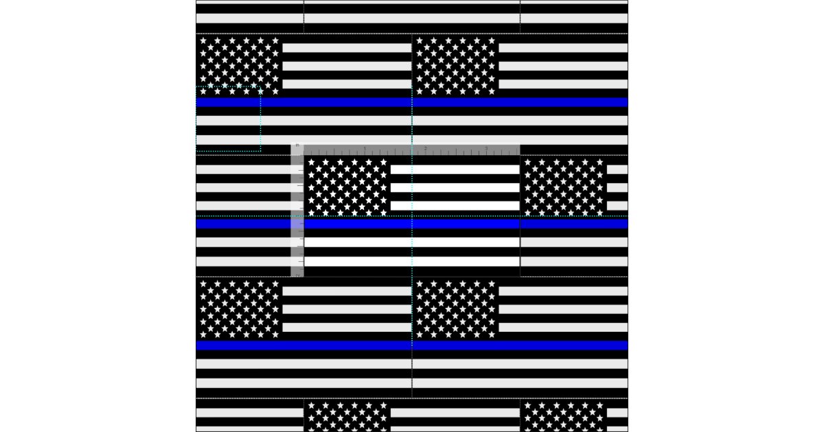 Thin blue line Flag Fabric | Zazzle