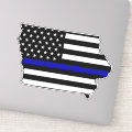 Thin Blue Line Flag Iowa Sticker | Zazzle