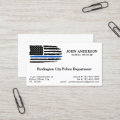 Thin Blue Line Flag Law Enforcement Police Officer Business Card | Zazzle