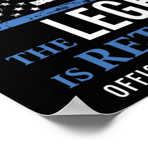 Thin Blue Line Flag Police Retirement Party Poster | Zazzle