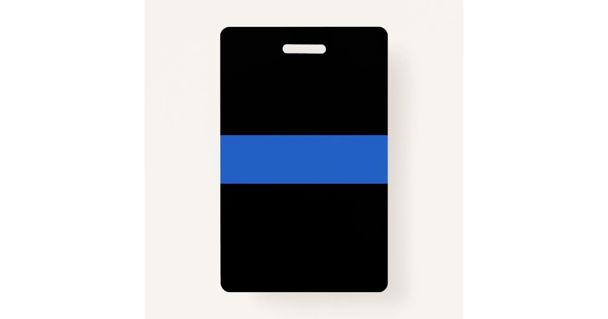 Thin Blue Line Flag police solidarity symbol usa a Badge | Zazzle