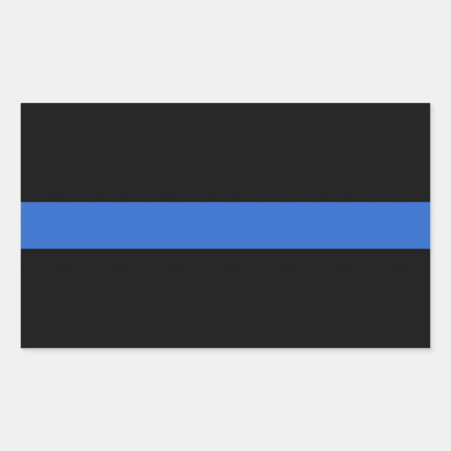 Thin Blue Line Flag police solidarity symbol usa a Rectangular Sticker ...