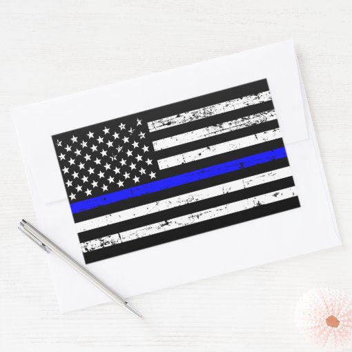 Thin Blue Line Flag Sticker | Zazzle