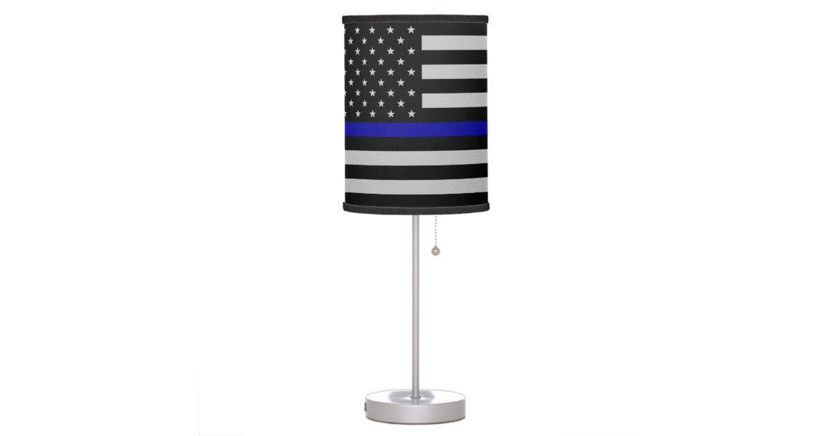 Thin Blue Line Flag Table Lamp | Zazzle