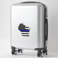 Thin Blue Line Flag Wisconsin Sticker | Zazzle