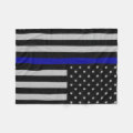 Thin Blue Line Fleece Blanket | Zazzle