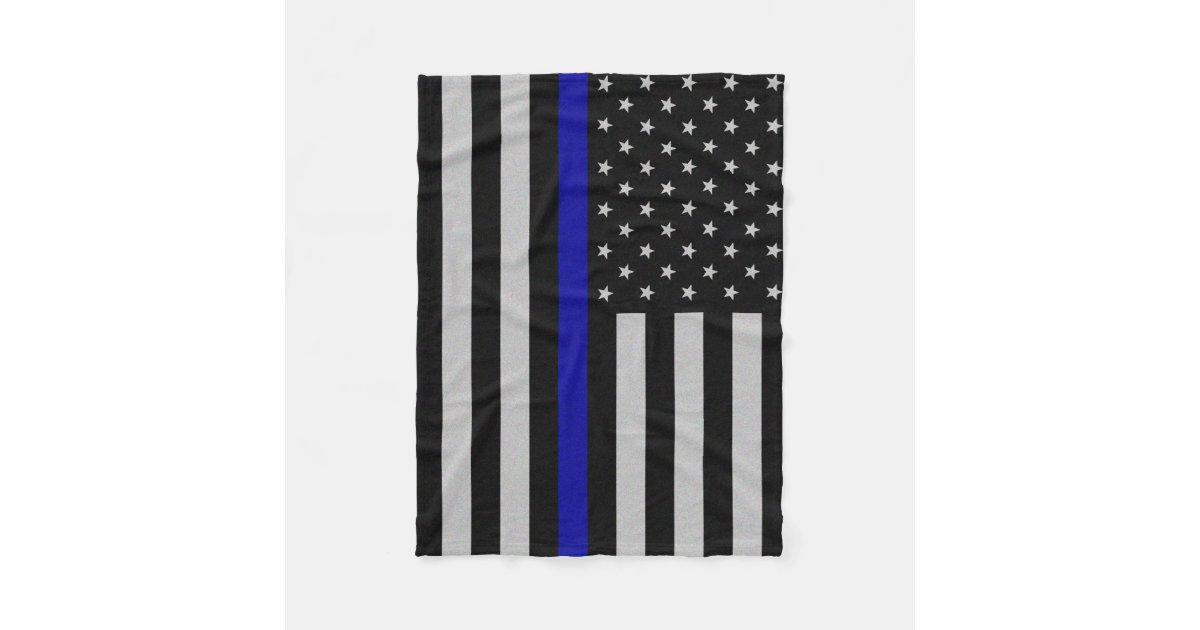 Thin Blue Line Fleece Blanket | Zazzle
