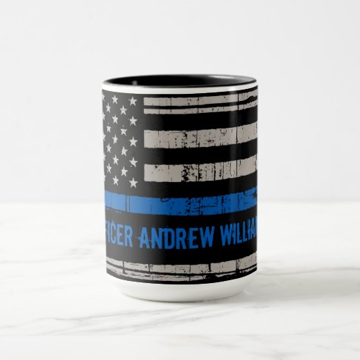 Thin Blue Line Gift - Law Enforcement USA - Police Mug | Zazzle
