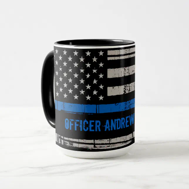 Thin Blue Line Gift - Law Enforcement USA - Police Mug | Zazzle