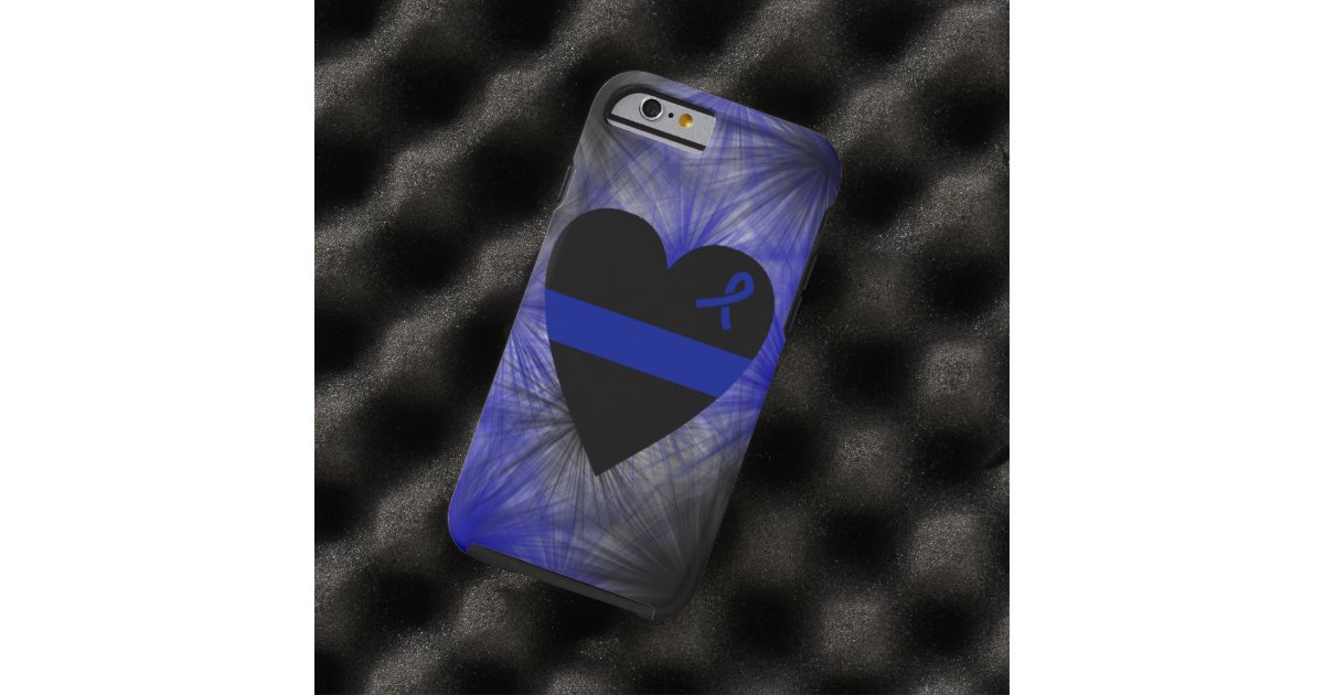 Thin Blue Line Heart iPhone 6 Case | Zazzle