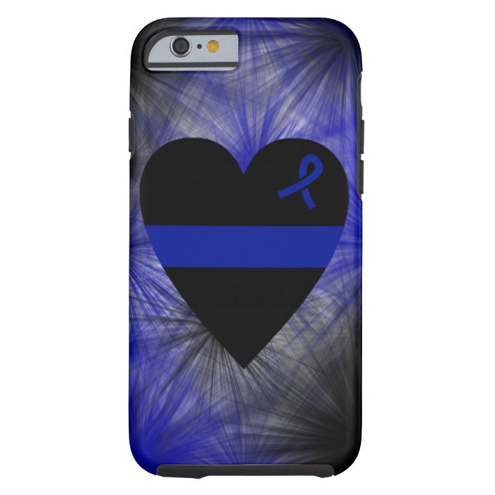 Thin Blue Line Heart iPhone 6 Case | Zazzle.com