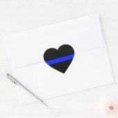Thin Blue Line Heart Sticker (Set of 20) | Zazzle