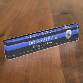 Thin Blue Line - Hi Res Solid Silver Police Badge Nameplate | Zazzle