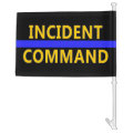 Thin Blue Line Incident Command Car Flag | Zazzle
