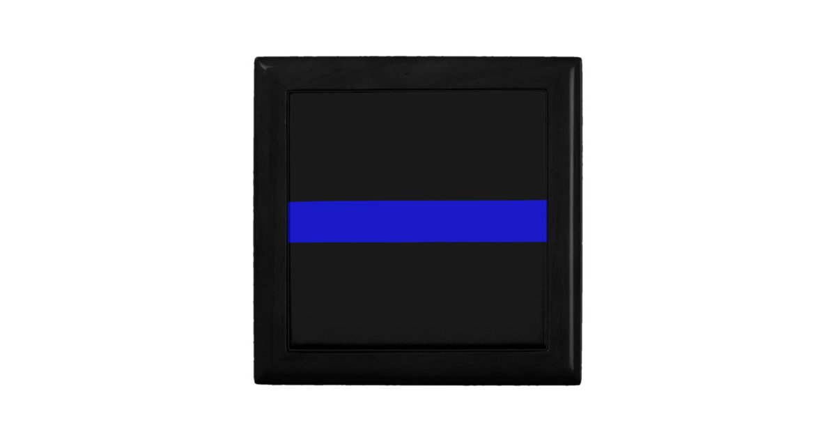 Thin Blue Line Keepsake Box | Zazzle
