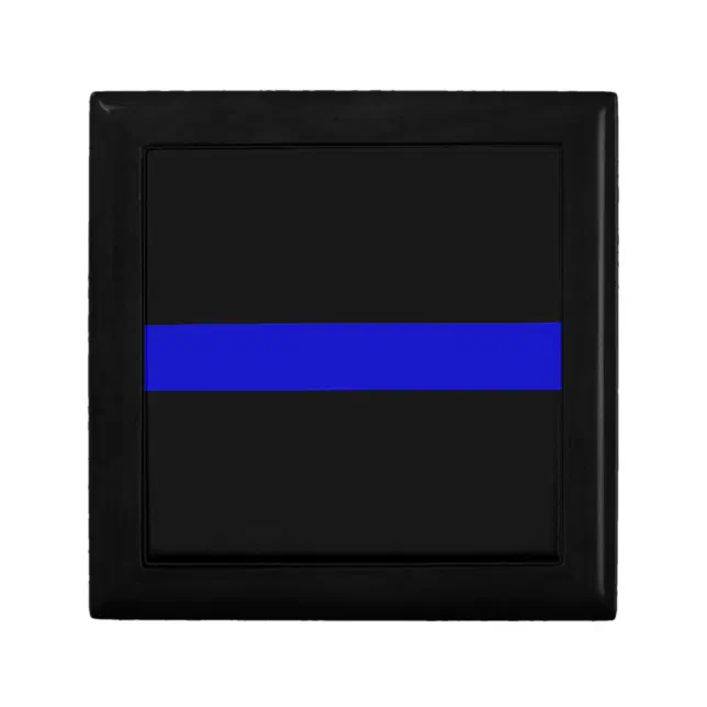 Thin Blue Line Keepsake Box | Zazzle