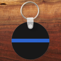 Thin Blue Line Keychain | Zazzle