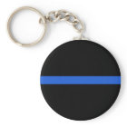 Thin Blue Line Keychain | Zazzle
