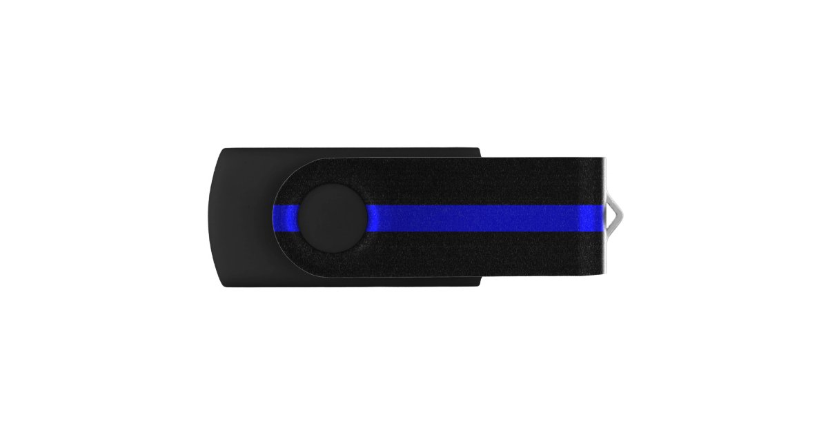 Thin Blue Line - Law Enforcement Police Flash Drive | Zazzle