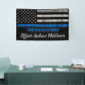 Thin Blue Line Law Enforcement Police Graduation Banner | Zazzle