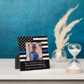 Thin Blue Line Law Enforcement Police Memorial Plaque | Zazzle