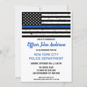 Police Retirement Invitations | Zazzle