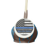 Thin Blue Line Law Enforcement Retirement Police Cake Pops | Zazzle