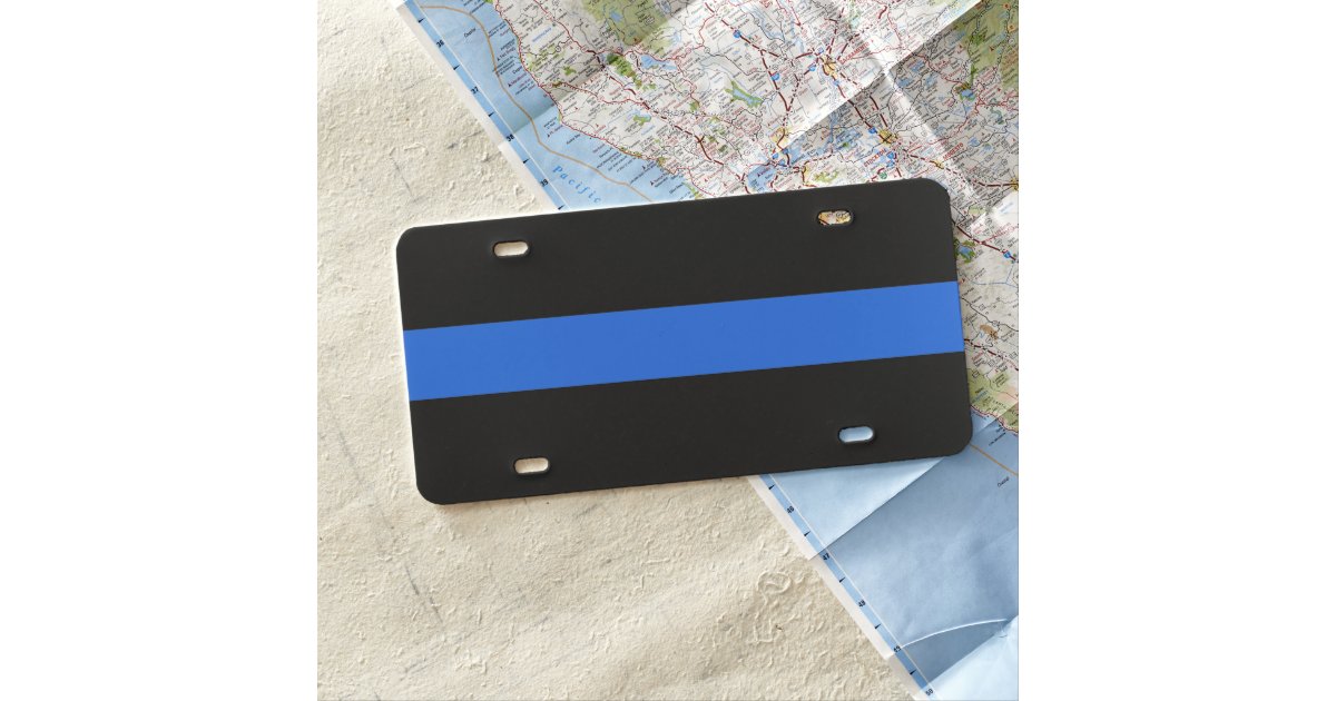 Thin Blue Line License Plate | Zazzle