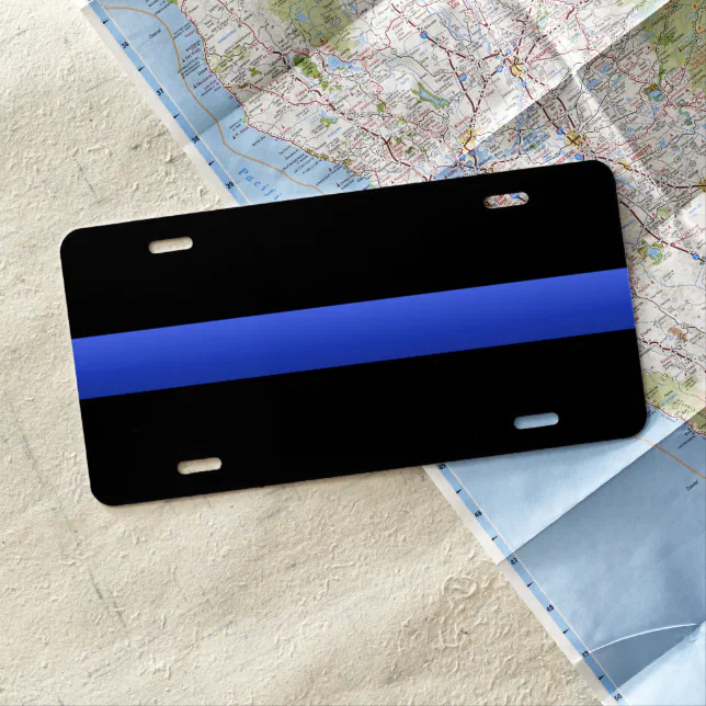 Thin Blue Line License Plate | Zazzle