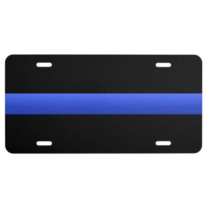 Thin Blue Line License Plate | Zazzle.com