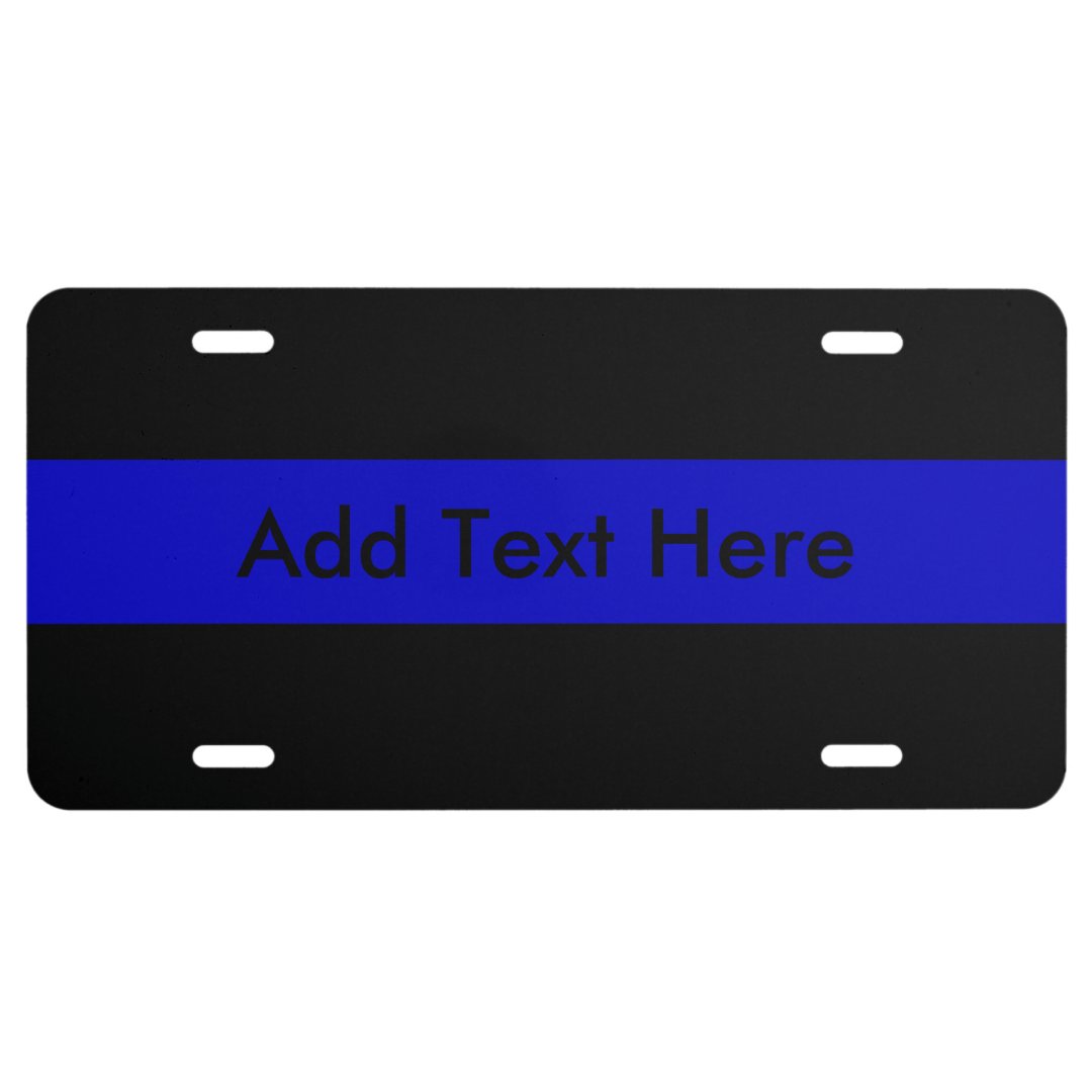 Thin Blue Line License Plate | Zazzle