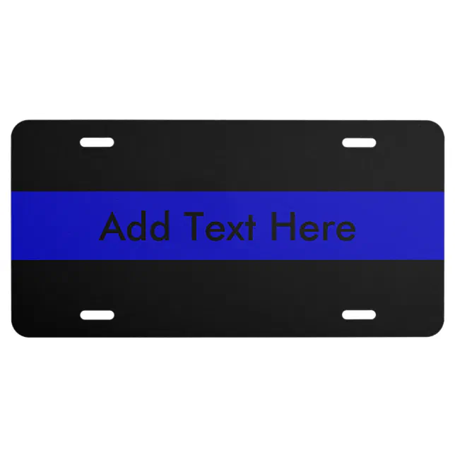 Thin Blue Line License Plate | Zazzle