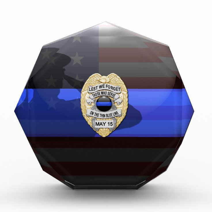 Thin Blue Line - Memorial Award | Zazzle