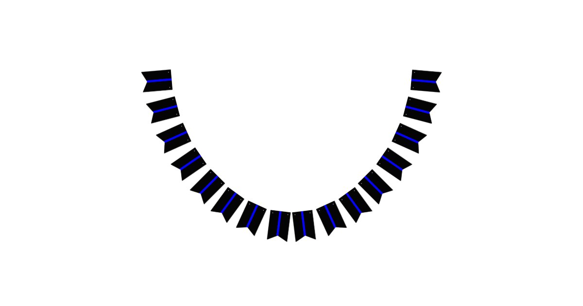 Thin Blue Line Memorial Symbolic on Bunting Flags | Zazzle